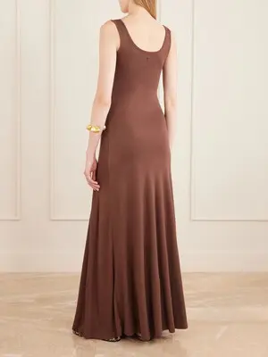 THE PARK Annie Jersey Maxi Dress - Dark Brown