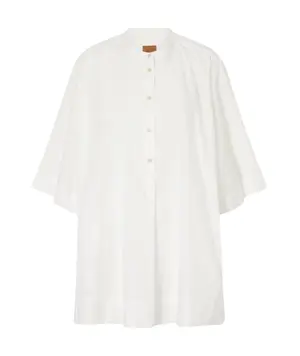 JAMIE HALLER Cotton Caftan Mini Dress