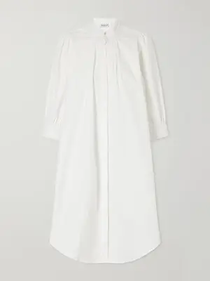 Maison Mayle Valdi Cotton Jacquard-poplin Midi Shirt Dress