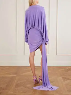 Norma Kamali Gathered Stretch-jersey Mini Dress