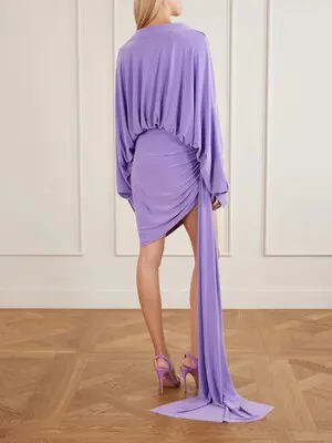 Norma Kamali Gathered Stretch-jersey Mini Dress