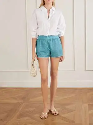 Oseree Lumiere Metallic Lurex Shorts
