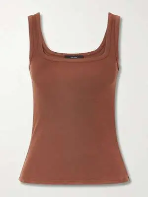 THE PARK Sawyer Cotton Tank - Dark Brown