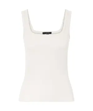THE PARK Sawyer Ribbed Cotton Tank - Neutrals
