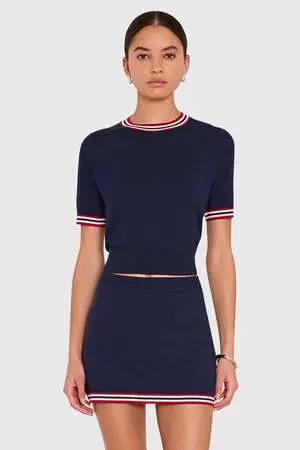 Amanda Uprichard Maia Top - Navy