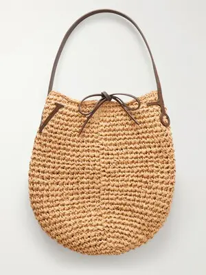 JW Anderson Bulb Raffia Shoulder Bag - Brown