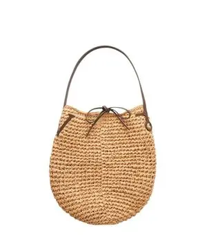 JW Anderson Bulb Raffia Shoulder Bag - Brown