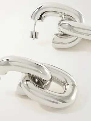 MARTHA CALVO Kylie Rhodium-plated Link Earrings