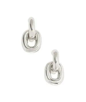 MARTHA CALVO Kylie Rhodium-plated Link Earrings - Silver