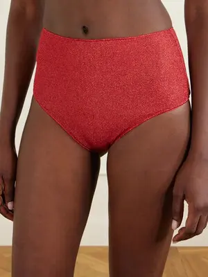 Oseree Lumière Metallic Lurex Bikini - Orange