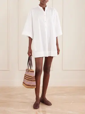 ANYA HINDMARCH Striped Raffia Tote