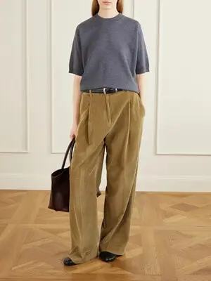 RÓHE Cotton-corduroy Wide-leg Pants - Neutrals