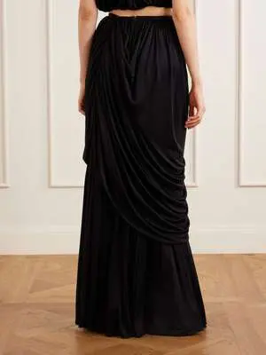 HEIRLOME Effie Appliquéd Silk-jersey Maxi Dress