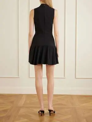 Alessandra Rich Button-embellished Cady Mini Dress