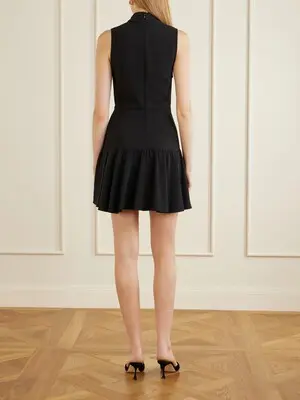 Alessandra Rich Button-embellished Cady Mini Dress