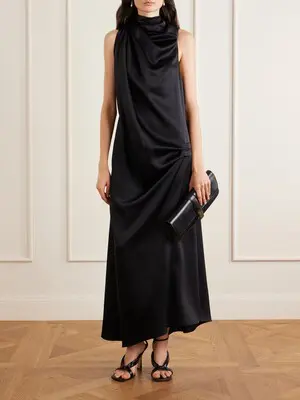 HEIRLOME Kate Silk-satin Maxi Dress