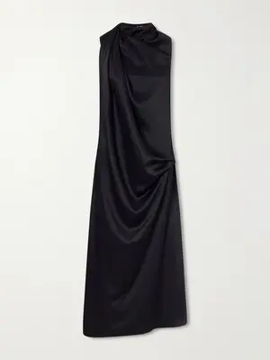 HEIRLOME Kate Silk-satin Maxi Dress - Black