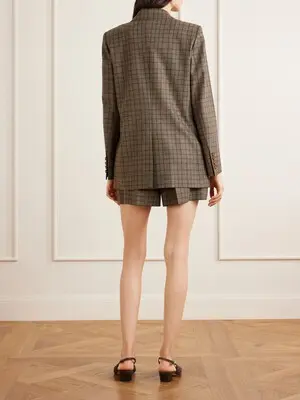 BLAZÉ MILANO Double-breasted Checked Wool And Cashmere-blend Blazer - Green