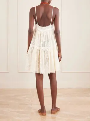 La DoubleJ Nymph Cotton-blend Lace Mini Dress
