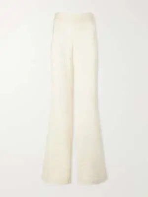 Johanna Ortiz Laidback Energy Satin-jacquard Flared Pants