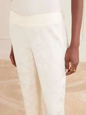 Johanna Ortiz Laidback Energy Satin-jacquard Flared Pants
