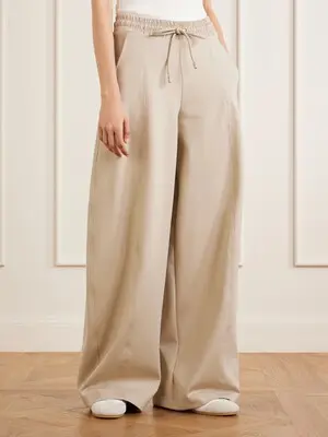 Max Mara Jersey Wide-leg Pants - Gray