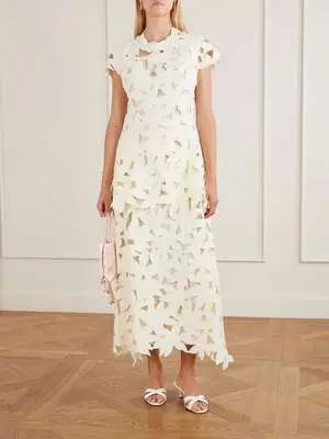 Simkhai Broderie Anglaise Crepe Gown