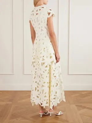 Simkhai Neve" Broderie Anglaise Crepe Gown