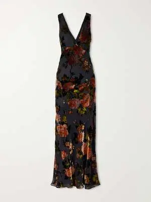 Anna Sui Velvet Devoré Maxi Dress - Multi