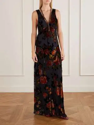 Anna Sui Velvet Devoré Maxi Dress