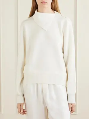 RÓHE Asymmetrical Merino Wool-blend Sweater