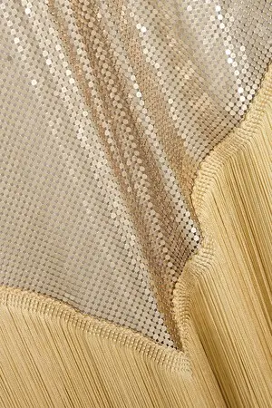 Rabanne Fringed Chainmail Halterneck Top