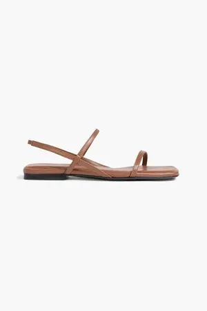 ANINE BING Hilda Leather Slingback Sandals - Brown