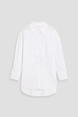 ANINE BING Mika Striped Cottonpoplin Shirt - White