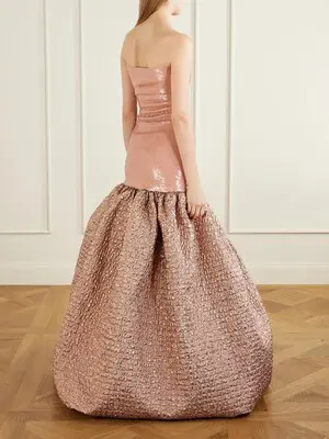 DIMA AYAD Sequined Cloqué Gown
