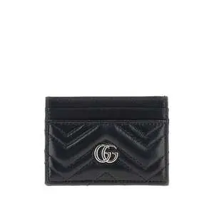 Gucci Gg Marmont' Leather Cardholder - Black
