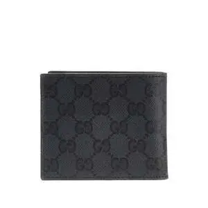 Gucci Bi-fold Wallet With Lacquered Gg Detail
