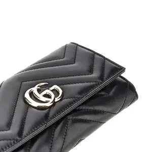 Gucci Leather Gg Marmont Wallet