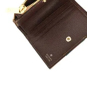 Gucci Gg Fabric Wallet With Web Ribbon
