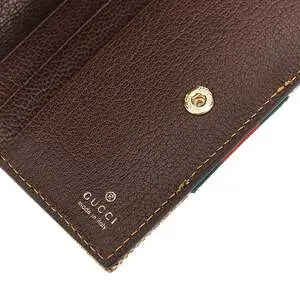 Gucci Gg Fabric Wallet With Web Ribbon