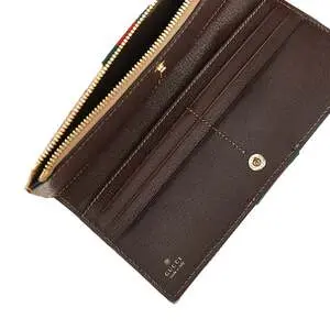 Gucci Gg Supreme Wallet With Web Ribbon
