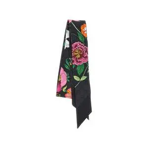 Gucci Silk Scarf With Flora Motif