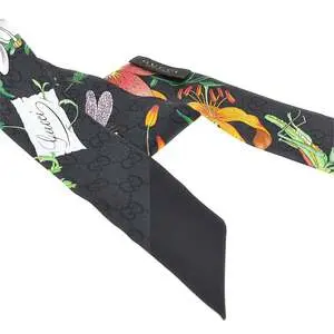 Gucci Silk Scarf With Flora Motif