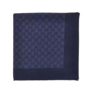 Gucci Silk And Wool-blend Scarf - Blue