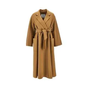 Max Mara Midi Belted Cashmere Coat - Beige