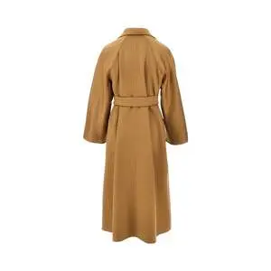 Max Mara Midi Belted Cashmere Coat - Beige