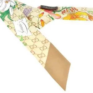 Gucci Silk Scarf With Flora Motif