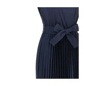 Max Mara Short-sleeve Pleated Satin Maxi Dress