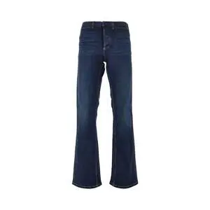 Gucci Denim Jeans With Web Ribbon - Blue