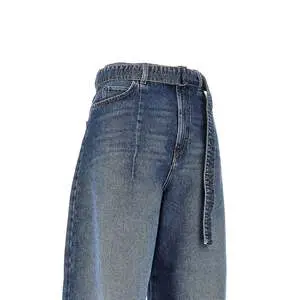 Max Mara Cotton Denim Oversized Jeans